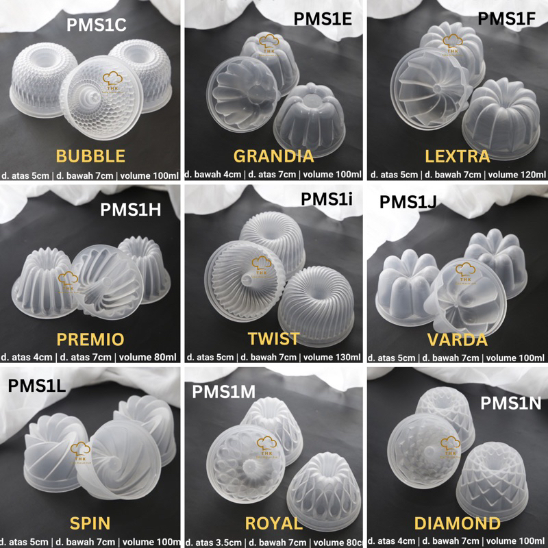 Jual PMS1 - (1pcs) Cetakan Pudding Puding Mini Viral Bayava Twist Bobba ...