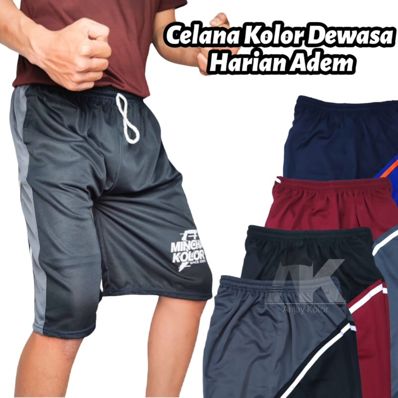 Jual Celana Pendek Kolor Pria Dewasa Harian Santai All Size Sablon ...