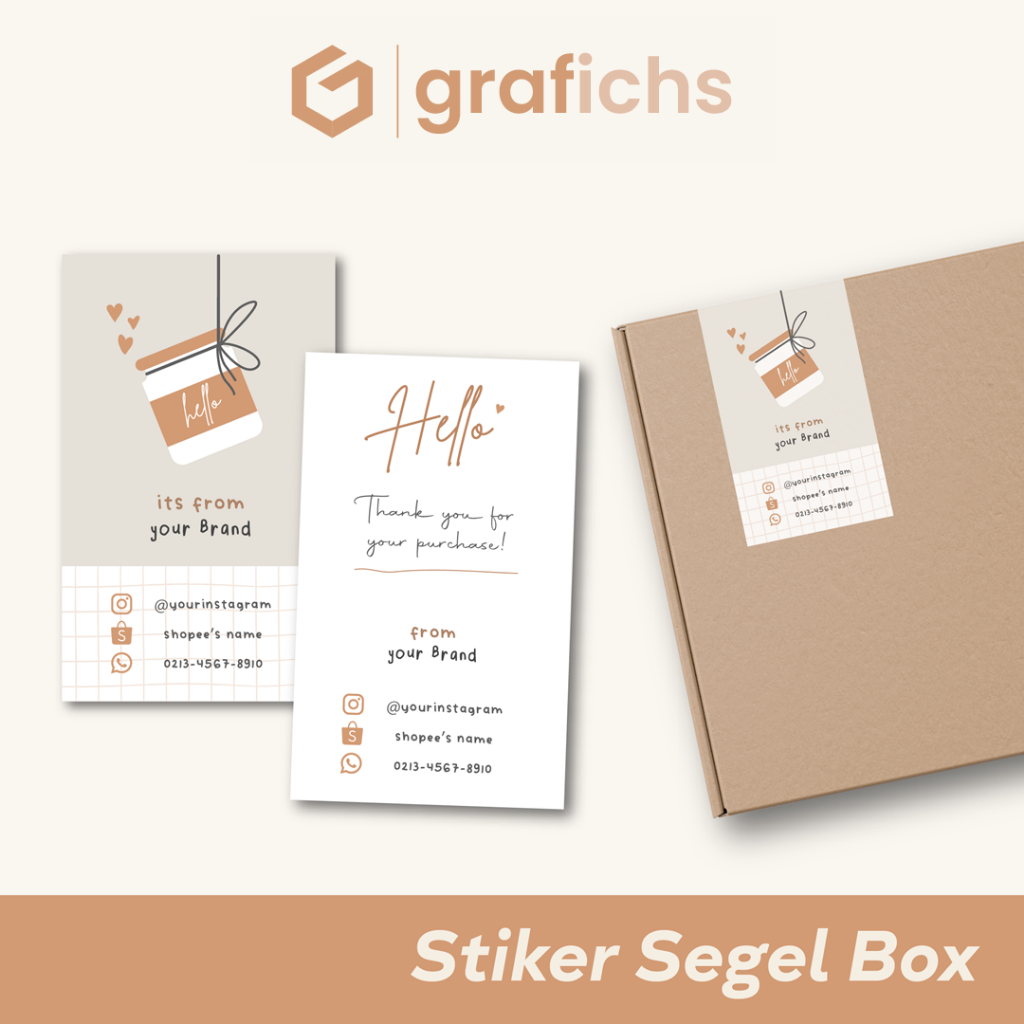 Jual Stiker Segel Box Packaging Custom Desain SB01 - SB07 by Grafichs ...