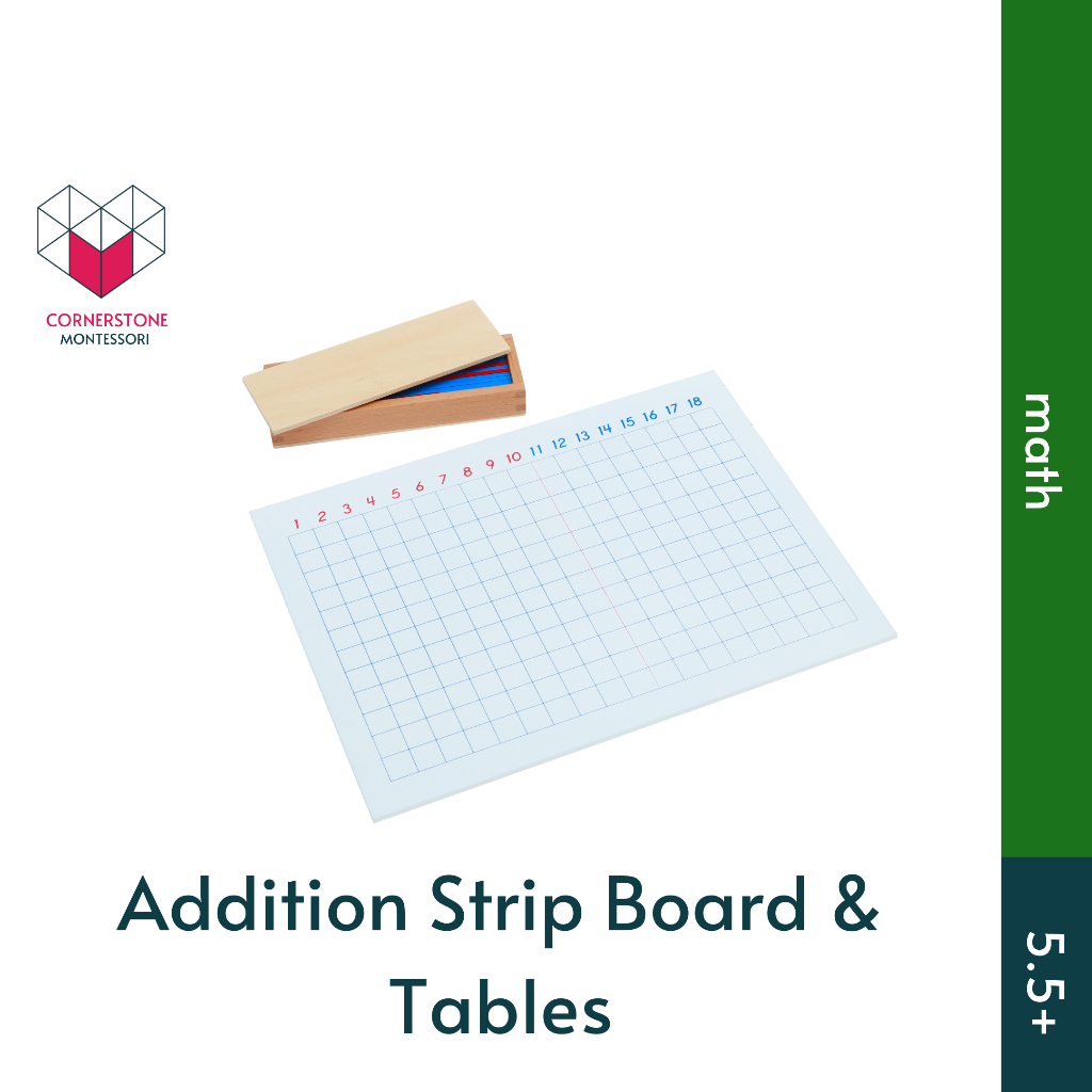 Jual Cornerstone Montessori Addition Strip Board - Montesori Math Table ...