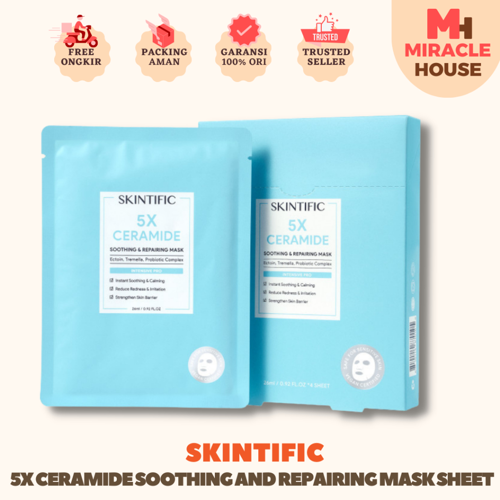 Jual SKINTIFIC Masker Wajah 5X Ceramide Soothing and Repairing Mask ...