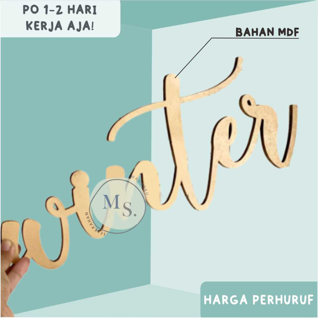 Jual READY HARGA PER HURUF Huruf Kayu ukuran tinggi 5 cm / backdrop ...
