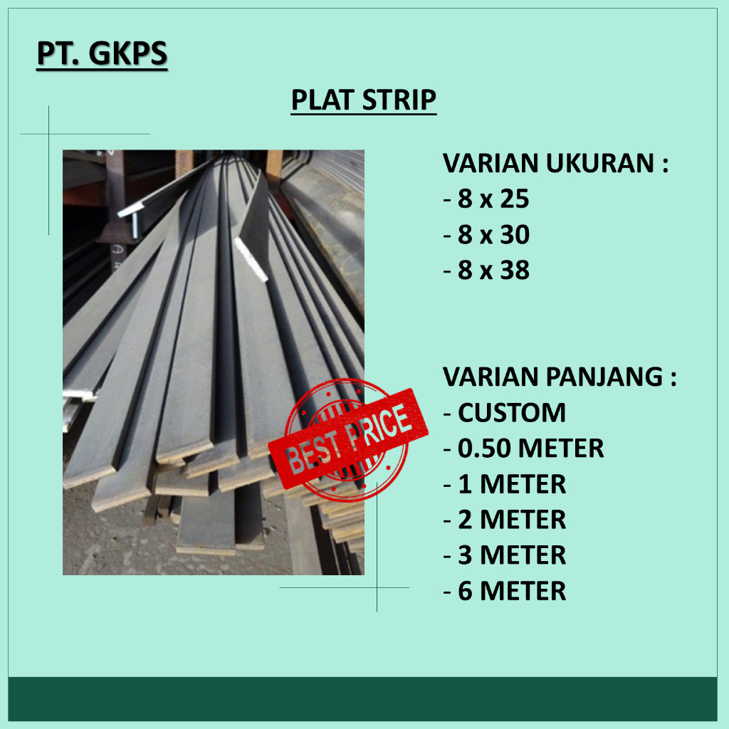 Jual Plat Strip 8 x 38 x 1 Meter | Shopee Indonesia