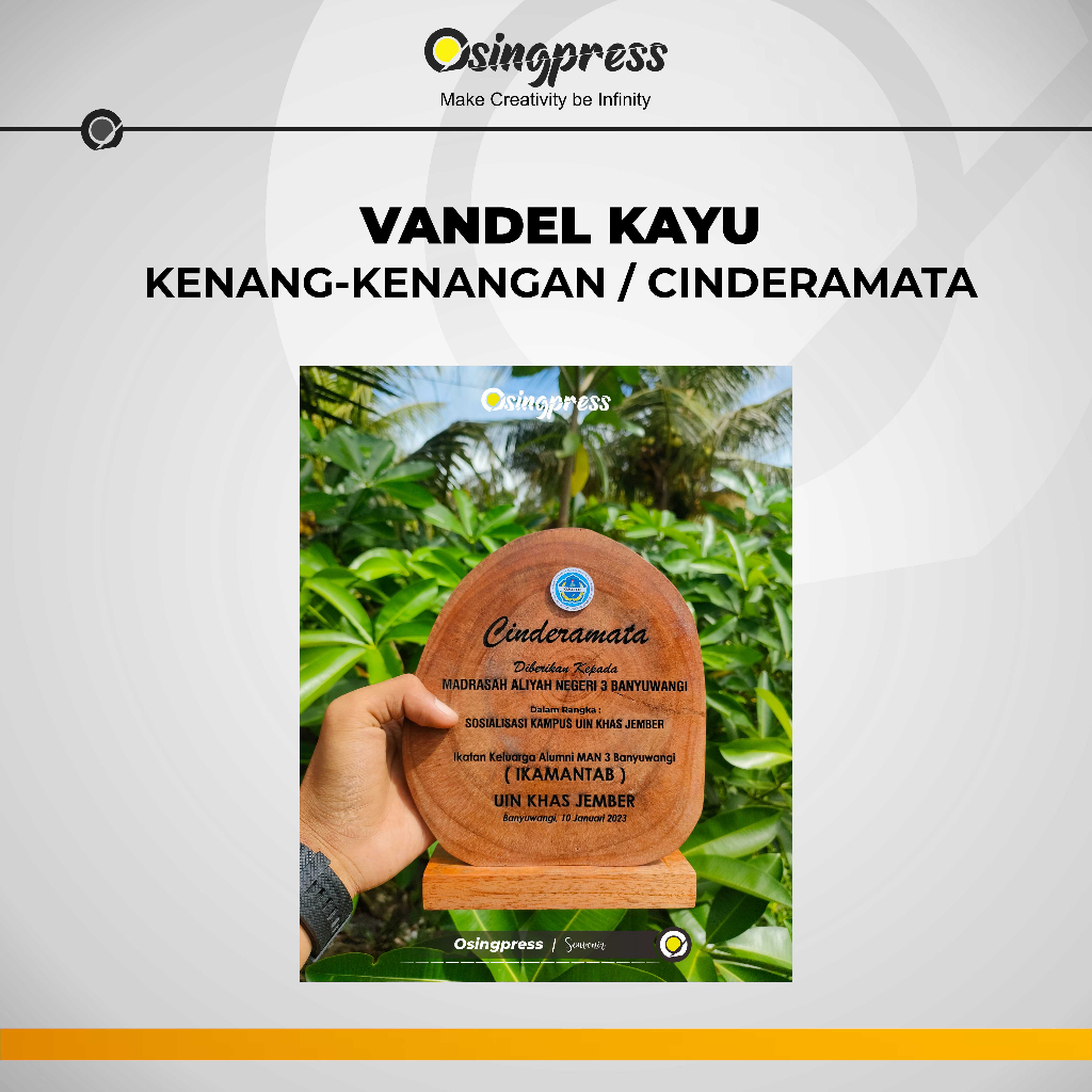 Jual Plakat Kayu / Vandel Kayu / Kenang Kenangan dan Cinderamata ...