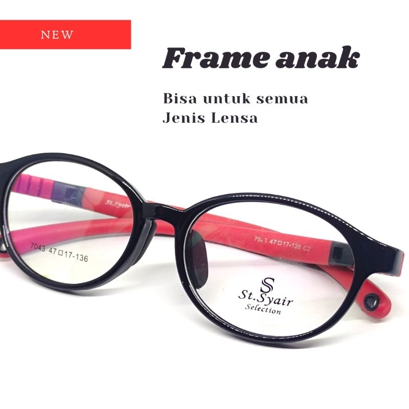 Jual NEW FRAME ANAK tipe 7043 BISA BERBAGAI JENIS LENSA | Shopee Indonesia