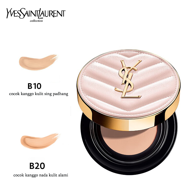 Jual YSL Cushion HOBO Full Size Touche Éclat Glow Pact Cushion Pink ...