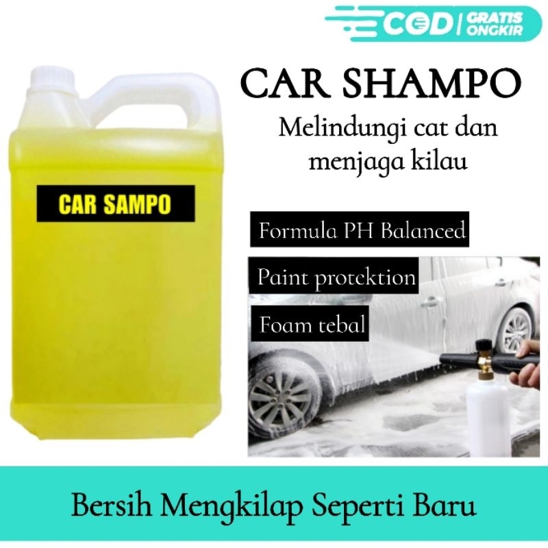 Jual SAMPO MOBIL 5LITER, Car Shampoo Wash&Wax Shampo. Ph Balanced ...