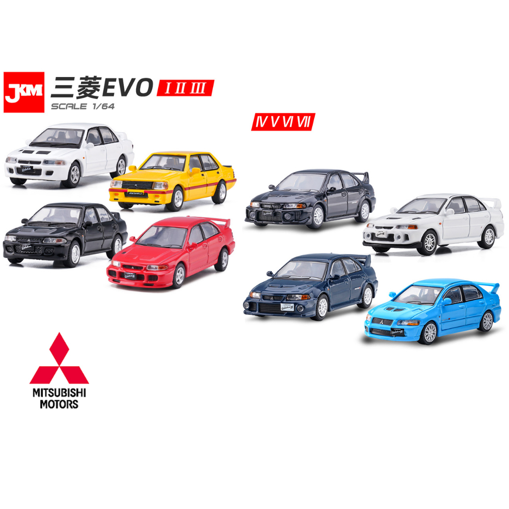 Jual JKM MINI SCALE diecast 1/64 Mitsubishi Evolution II EVO II EVO III ...