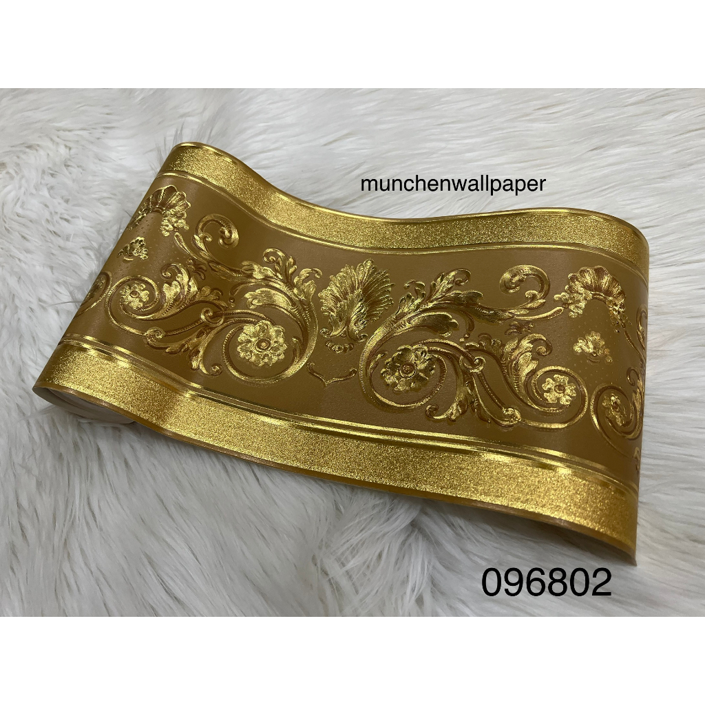 Jual Wallpaper Dinding BORDER List Klasik Gold Merah mewah | Shopee ...