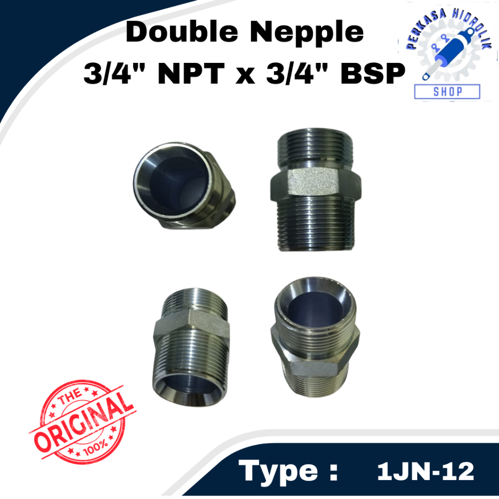 Jual Double Nepple BSP 3/4" inch x NPT 3/4" inch | Shopee Indonesia