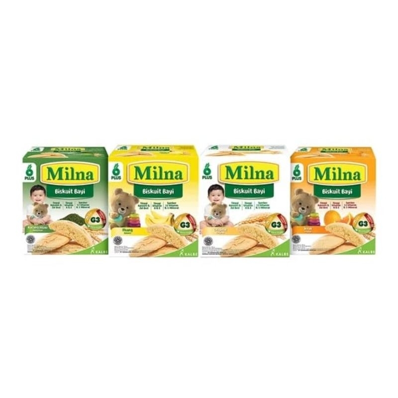 Jual PROMO 6+ MILNA BISKUIT BAYI, CAMILAN BAYI 130 gram | Shopee Indonesia