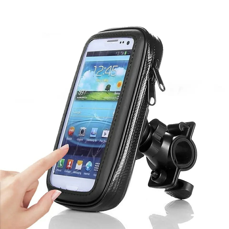 Jual HOLDER STANG SEPEDA WATERPROOF UNIVERSAL STAND HOLDER HP ANTI AIR HOLDER SEPEDA MOTOR ...