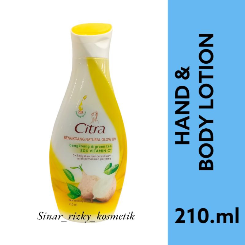 Jual Citra Hand Body Lotion Natural Glowing White UV 210ml Bengkoang | Shopee Indonesia