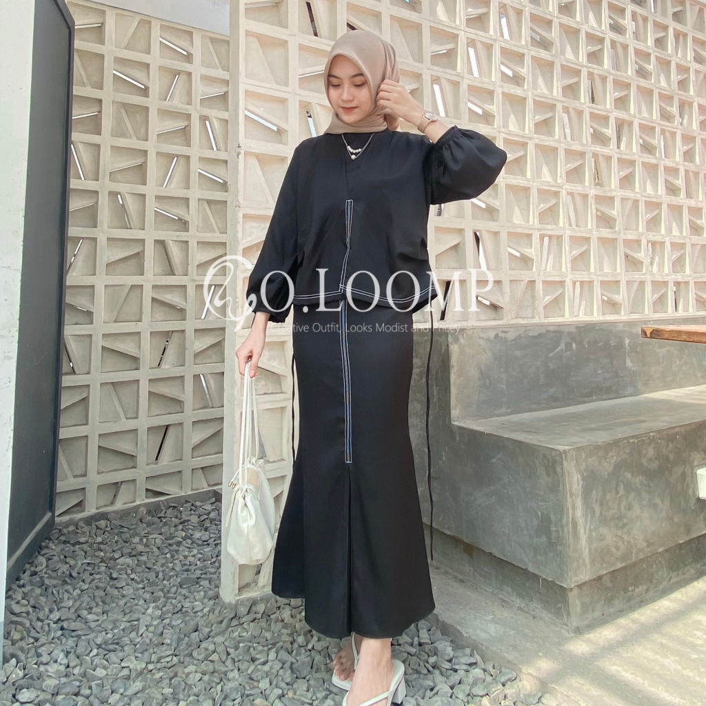 Jual Setelan Wanita Rok Korean Style Cassie One Set Kekinian | Shopee ...