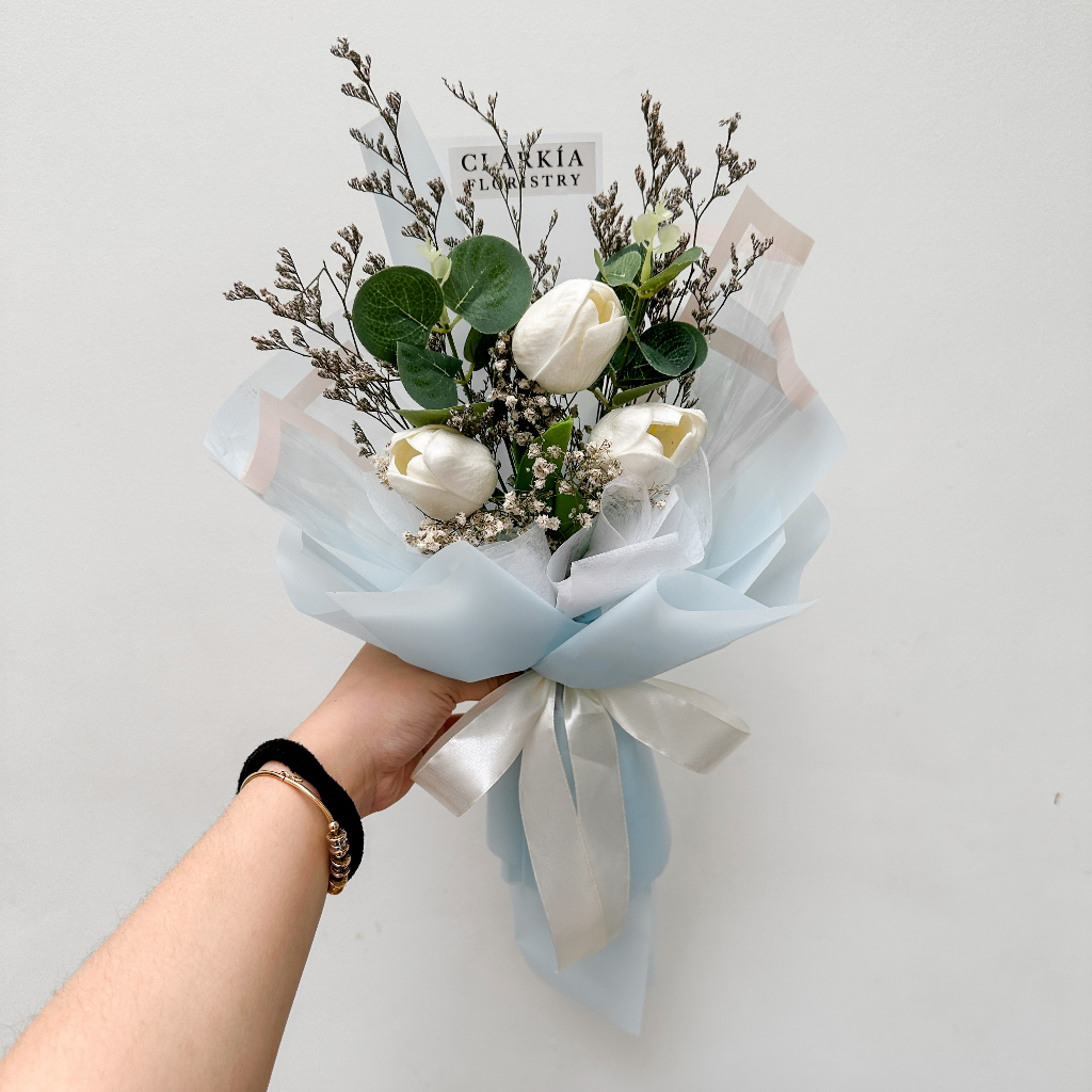 Jual Artificial Triple Tulip Clarkia Florist / Bunga Imitasi Buatan ...