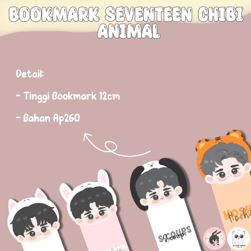 Jual Bookmark Seventeen Chibi (Animals) | Shopee Indonesia