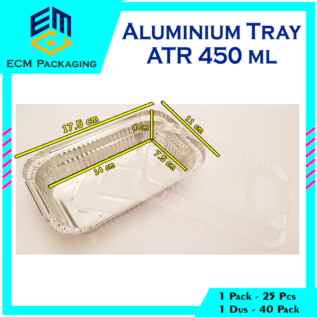 Jual Aluminium Foil Tray ATR 450 ml / Aluminium Foil Cup / Kotak ...