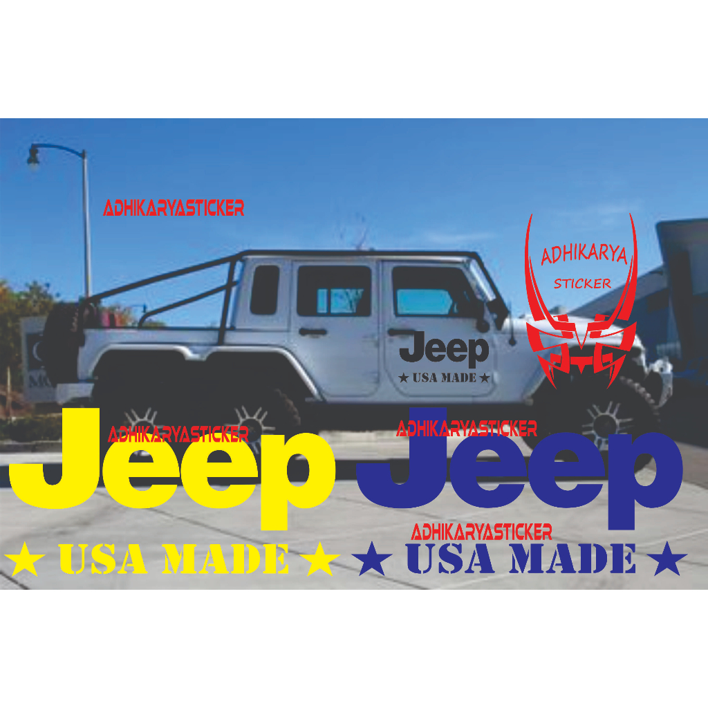 Jual STIKER OBIL JEEP USA MADA STICKER MOBIL JEEP STICKER JEEP USA MADE ...