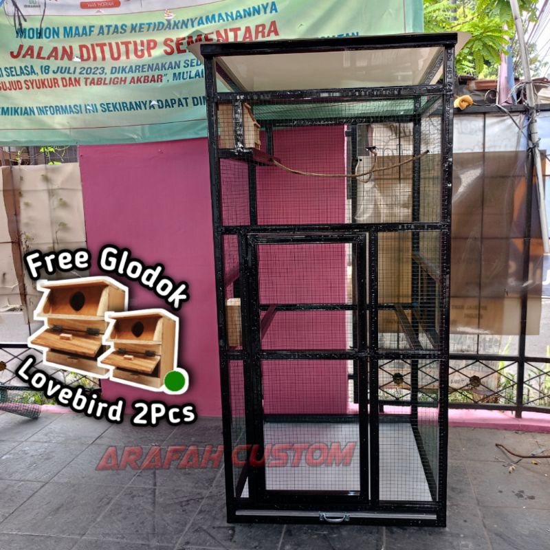 Jual Sangkar Kandang Ternak Koloni Semi Aviary Burung Lovebird Murai ...