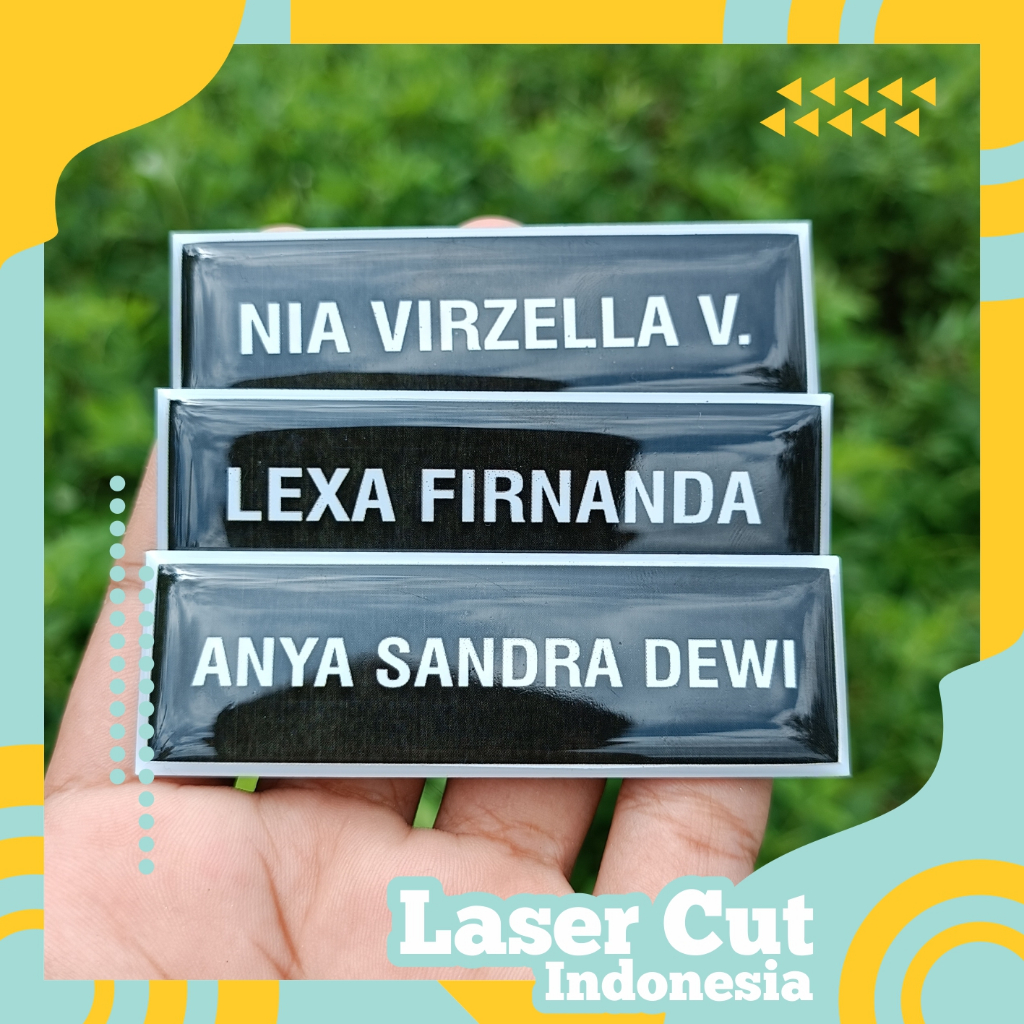 Jual MURAH !! Name Tag 8x2,5 cm Papan Nama Nama Dada POLRI TNI PDU PDH ...