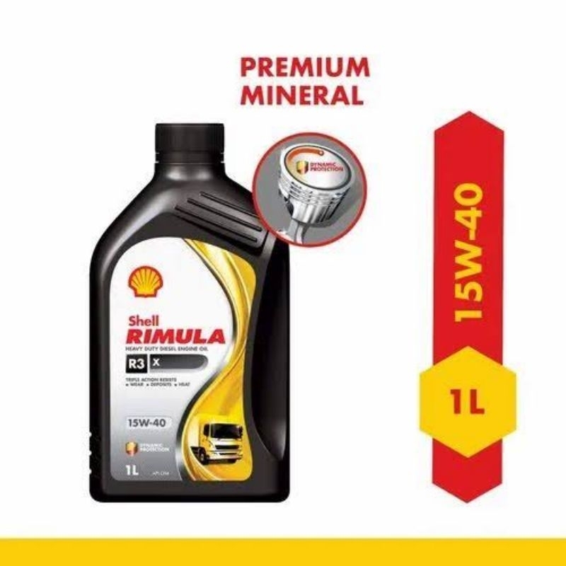 Jual Oli Shell Rimula R3 Turbo Diesel 15w-40 1lt original Asli | Shopee ...
