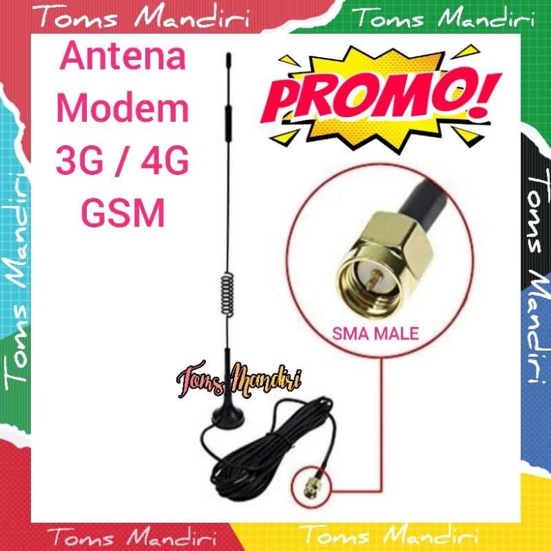 Jual Antena Modem 4G Lte 3G Gsm Connector -Sma Male 3 Meter | Shopee ...