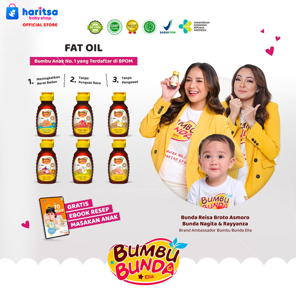 Jual Bumbu Bunda Elia Fat Oil /Minyak MPASI / BB Booster MPASI / Lemak ...