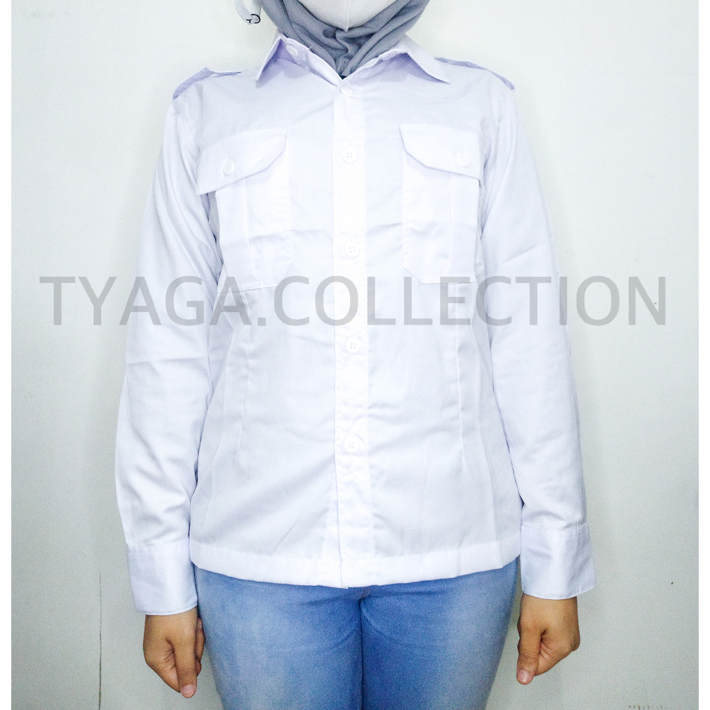 Jual Seragam Kerja Wanita Putih Lengan Panjang Baju Pdh,Baju Pns ...
