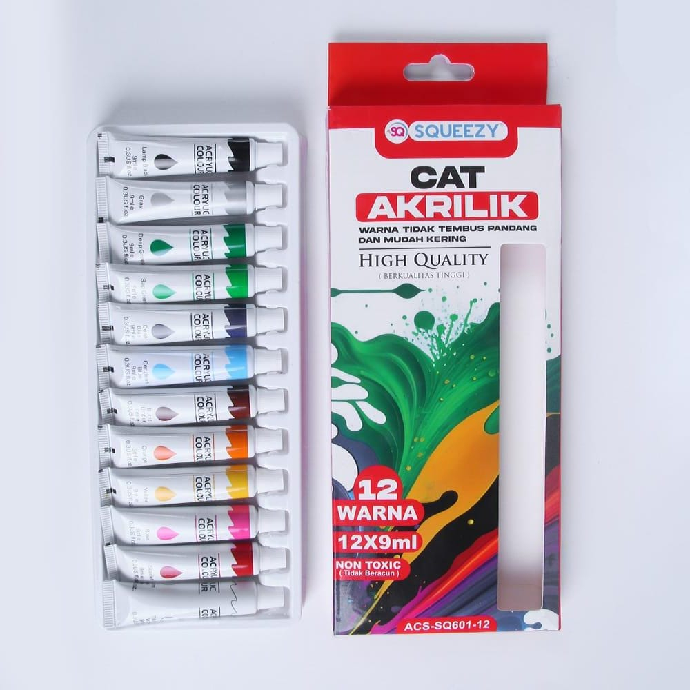 Jual Cat Acrylic / AKRILIK SQUEZZY (12 warna) | Shopee Indonesia