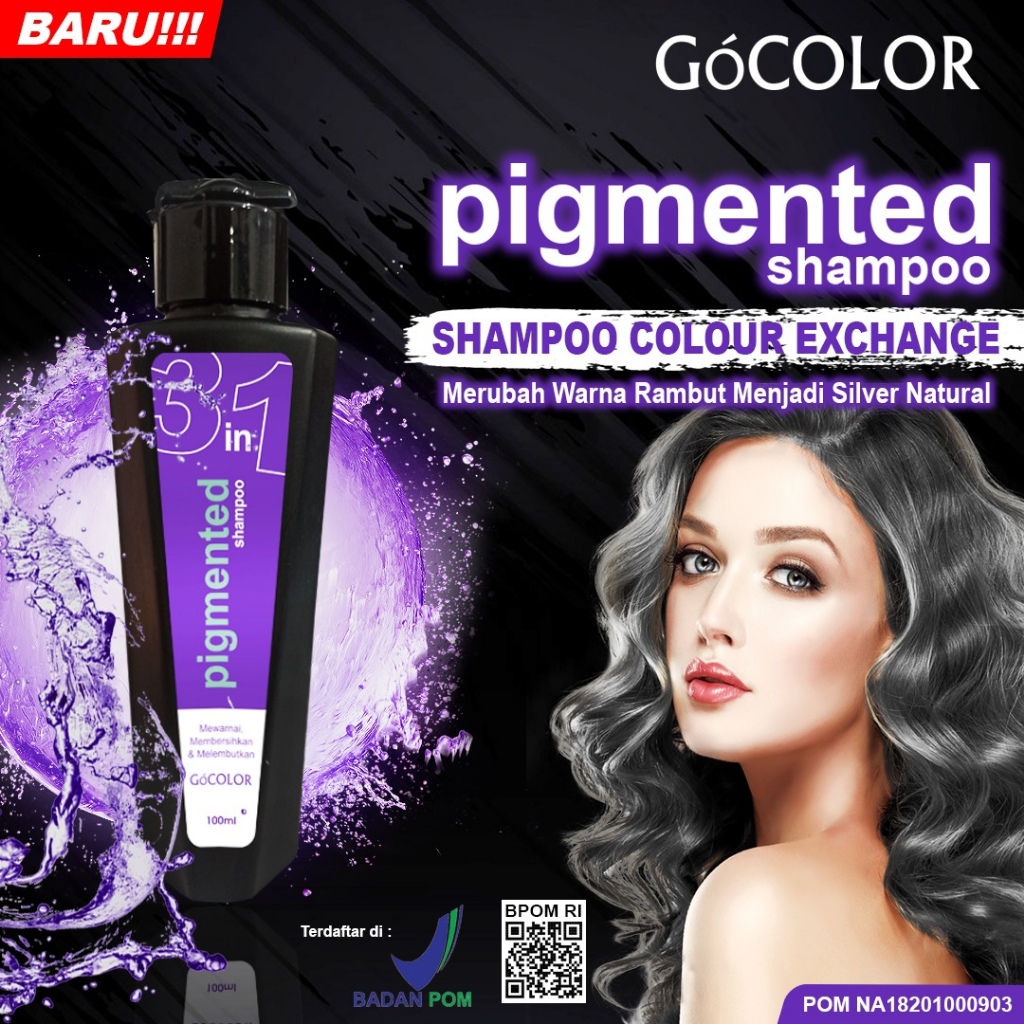 Jual GOCOLOR Pigmented Shampoo 3 in 1 (Shampoo Untuk Mewarnai Rambut ...