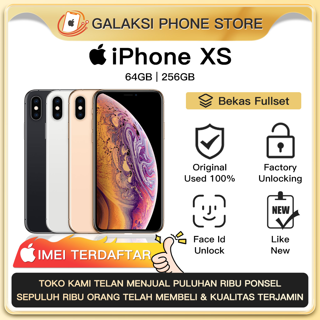 Jual iPhone XS/XS Max 64GB 256GB Good Conditions Fullset Mulus Second ...
