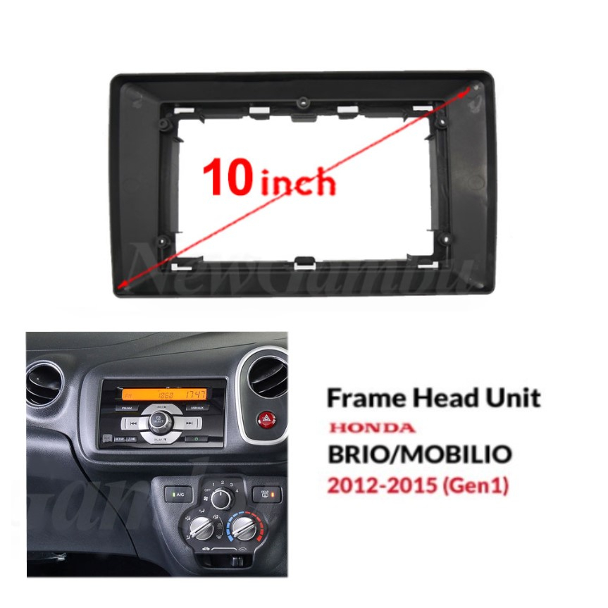 Jual Frame Head Unit Android 10 inch Honda Mobilio Brio Amaze 2012 ...