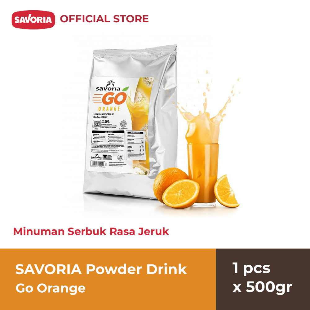 Jual SAVORIA Go Orange Powder Drink - Bubuk Minuman Jeruk 500g | Shopee ...