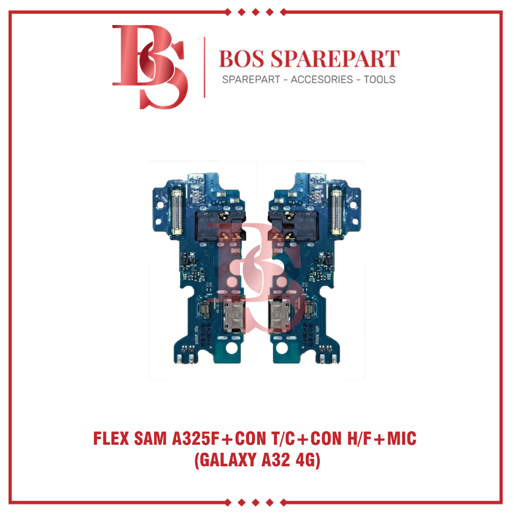 Jual FLEXIBEL SAMSUNG A325F + CONNECTOR CHARGER + CONNECTOR HANDSFREE + MIC (GALAXY A32 4G ...