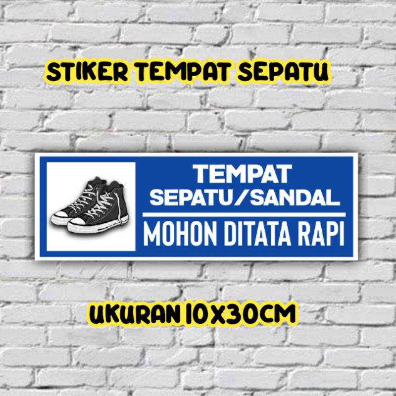 Jual stiker tempat sepatu kost kostan sticker 10x30 Cm | Shopee Indonesia