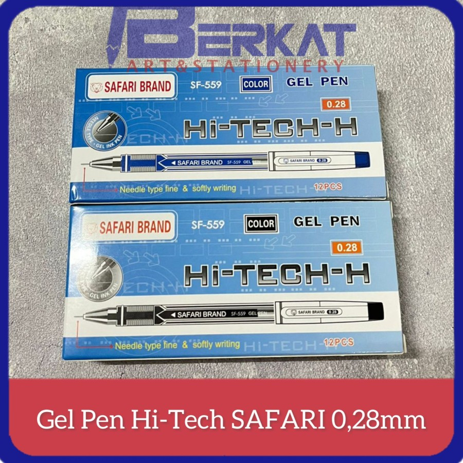 Jual [1 PACK] SAFARI Ballpoint Pen Gel Hi-Tech 0.28mm | Shopee Indonesia