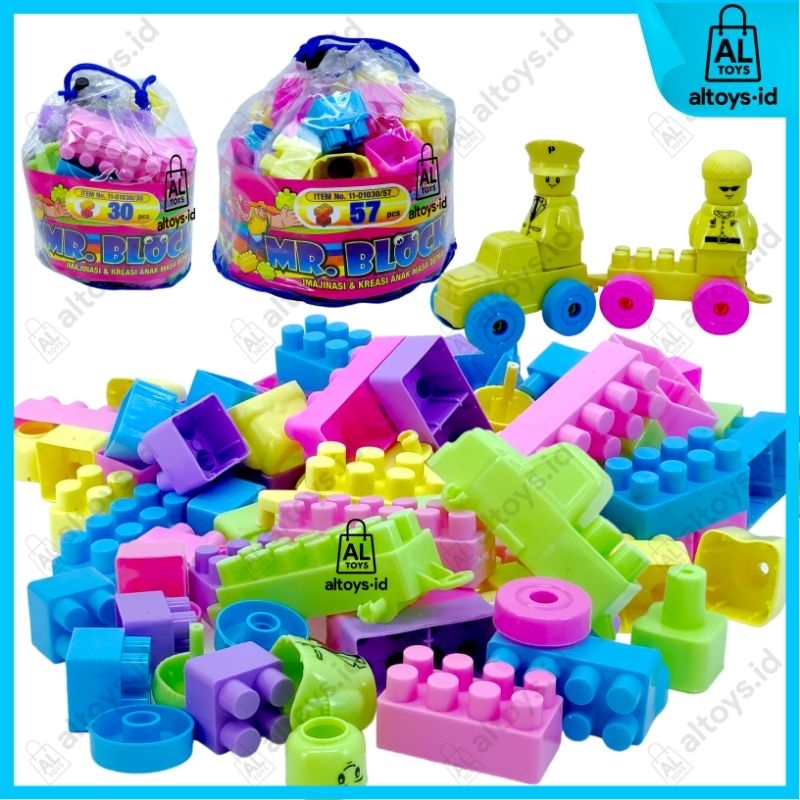 Jual MAINAN ANAK-ANAK EDUKASI BLOCK KREATIF SUSUN BONKAR PASANG MR ...