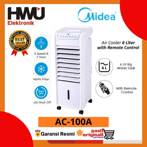 Jual MIDEA AC100A AIR COOLER Purifier Humidifier Hepa ( PUTIH ) AC-100A ...