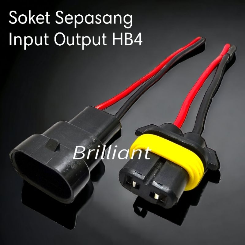 Jual Soket Konektor Lampu Sepasang - H7 / H11 / HB3 / HB4 - Male Female ...