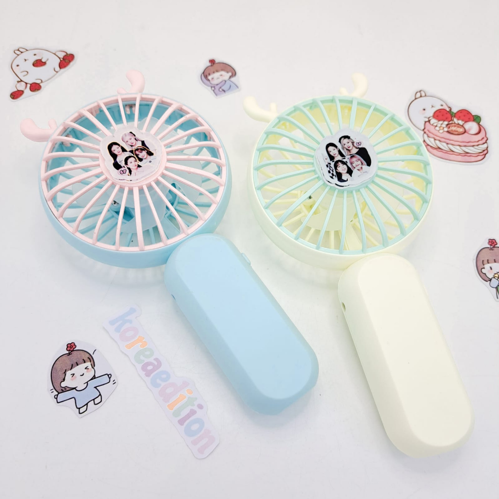 Jual Mini Fan Portable Kpop BTS Blackpink Kipas Tangan Portabel Pastel ...