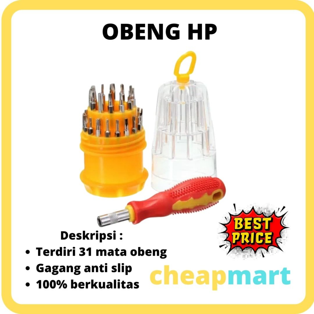Jual Obeng HP, Obeng set 31 in 1 obeng mini multifungsi | Shopee Indonesia