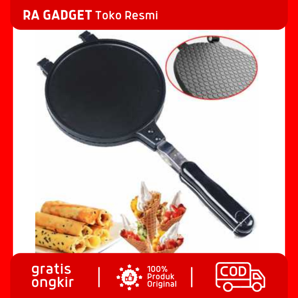 Jual Cetakan Waffle Round Shape Dessert Mold / Teflon Alat Cetak ...
