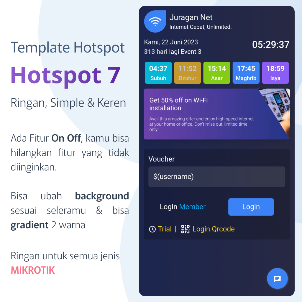 Jual Login Page Hotspot Mikrotik - 7C | Shopee Indonesia