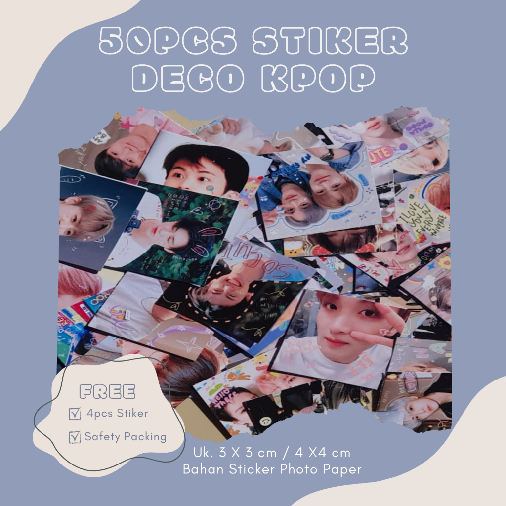 Jual (50pcs) Sticker Kpop Freebies ala Sellkor Deco Sticker NCT EXO BTS Seventeen Blackpink ...