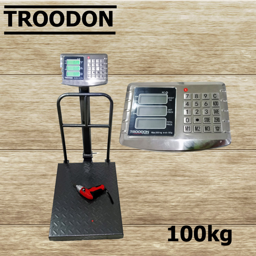 Jual timbangan duduk digital 100 kg TROODON Timbangan Duduk Digital 100 kg Timbangan Barang ...