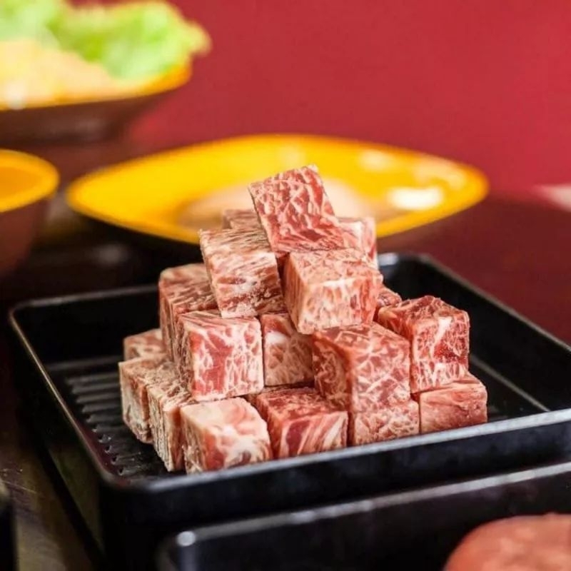 Jual Saikoro Beef Wagyu Cubes DADU 1kg-250g | Shopee Indonesia