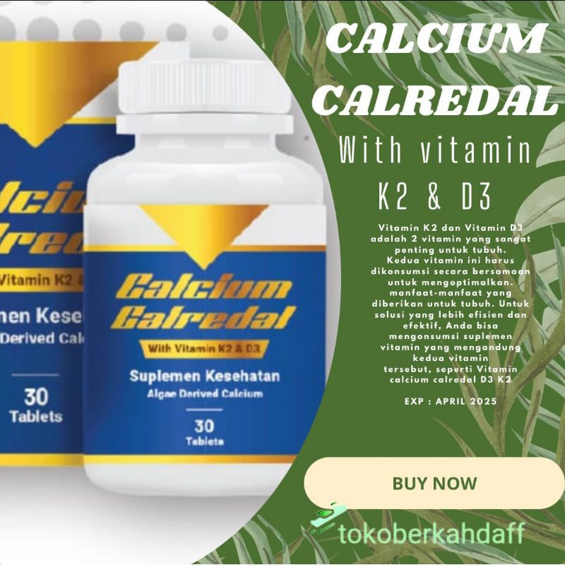 Jual CALCIUM CALREDAL 30 TAB (KALSIUM ORGANIK D3) | Shopee Indonesia