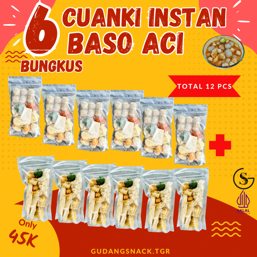 Jual PAKET BUNDLING BASO ACI 6 PCS MIX CUANKI INSTAN 6 PCS | Shopee ...