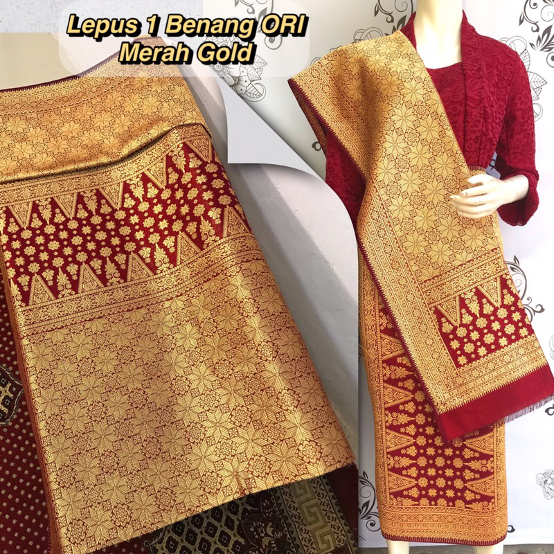 Jual Songket Lepus 1 Benang ORI-Asli Tenun Tangan Palembang | Shopee Indonesia