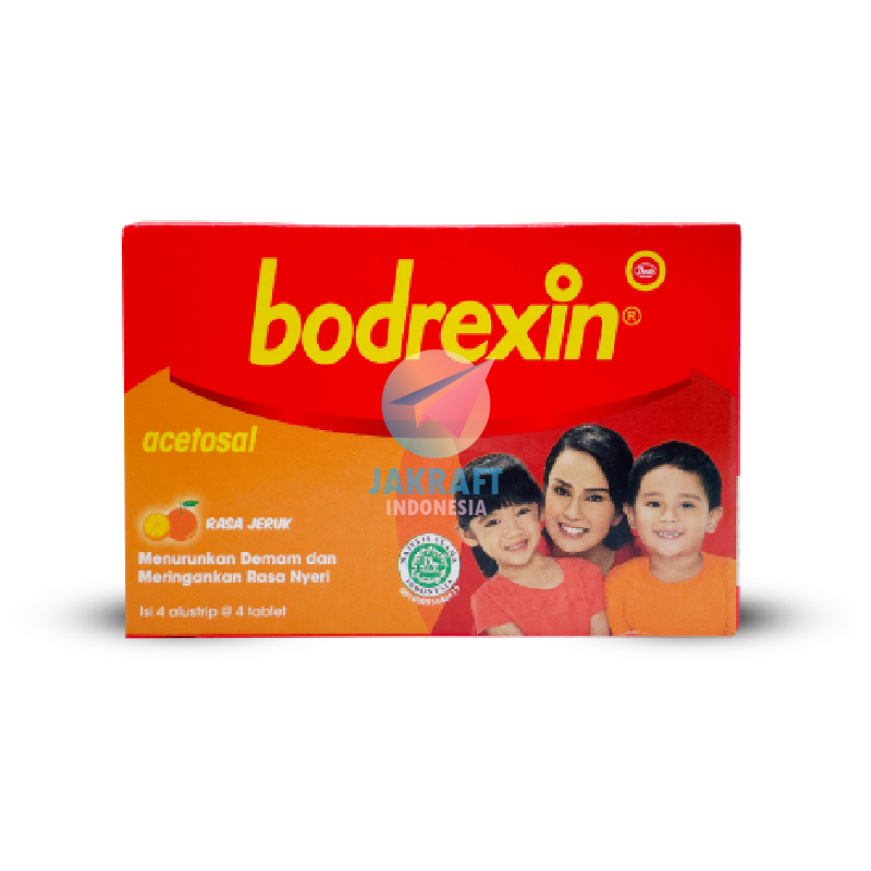 Jual (16 Tablet) BODREXIN Acetosal Obat Demam Nyeri Anak Anak Terbaik ...